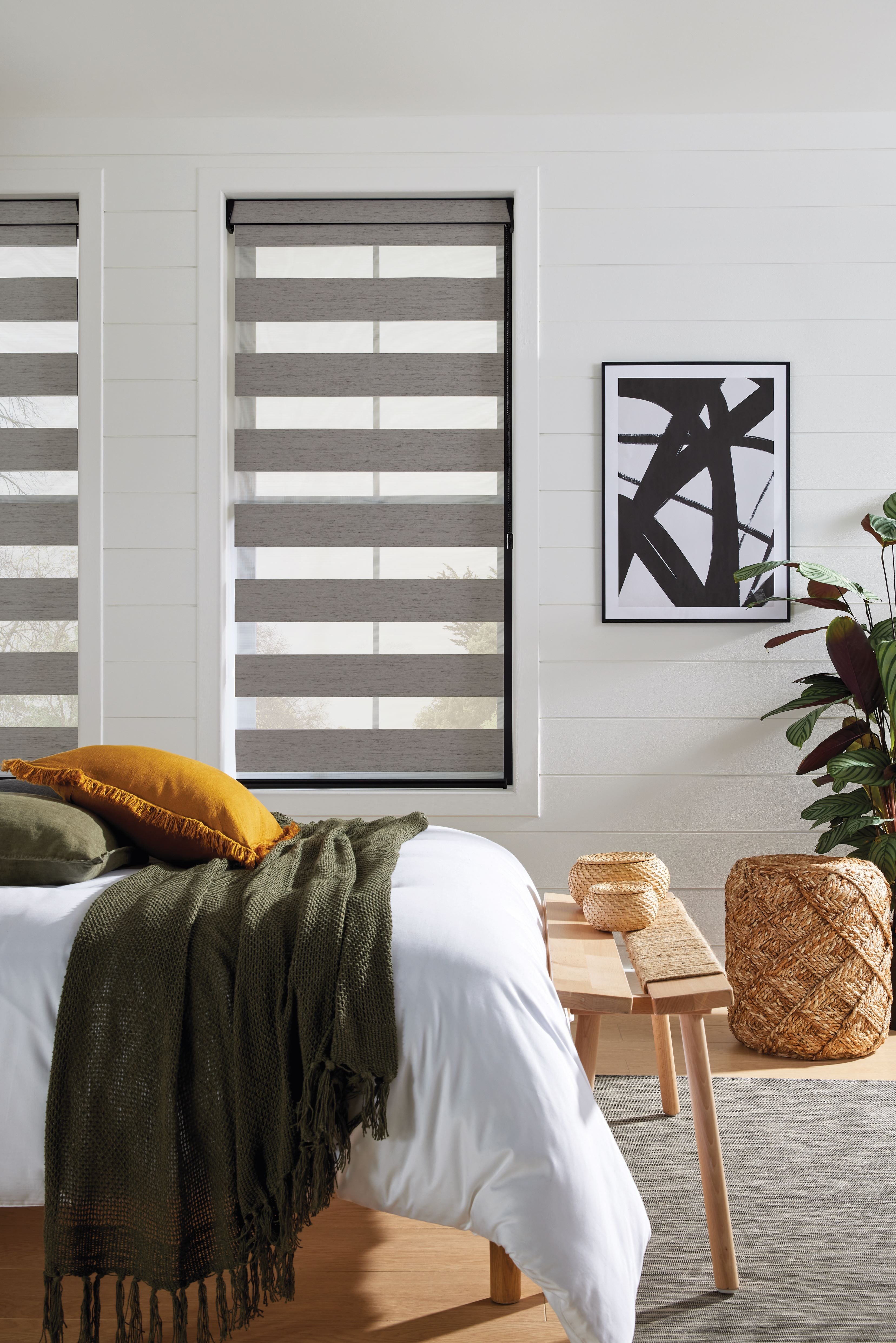 Mid Lusso Pebble bedroom Dual Shades – Save On Blinds